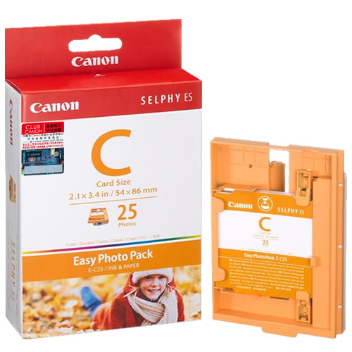 Canon Selphy ES E C25 2R 2 1 X 3 4 54 X 86mm Ink Paper Set 25 For Canon Selphy ES E C25 2R 2 1 X 3 4 54 X 86mm Ink Paper Set 25 For